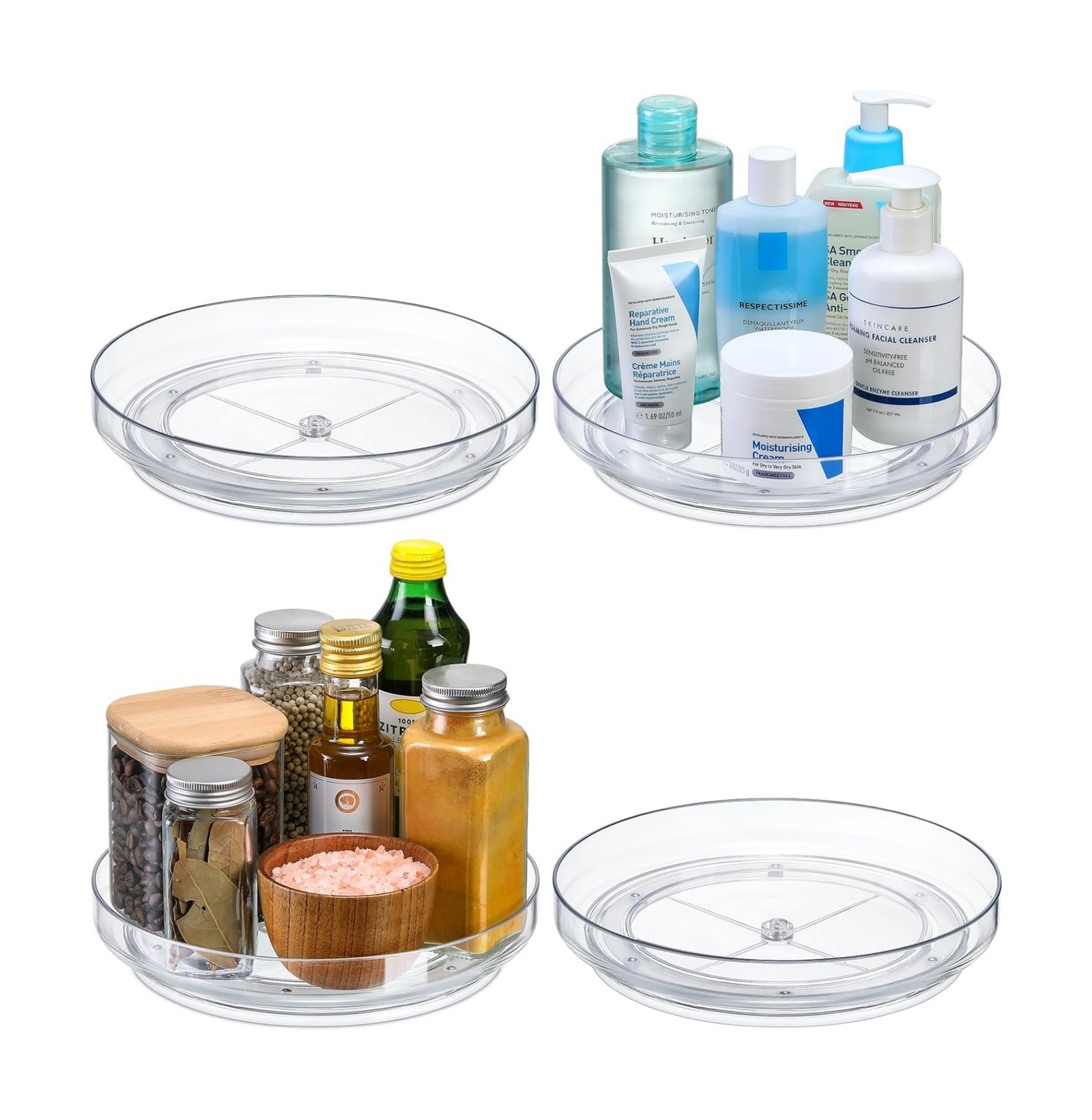Acrylic Lazy Susan Organizers for Kitchen Cabinet Factory OEM ...